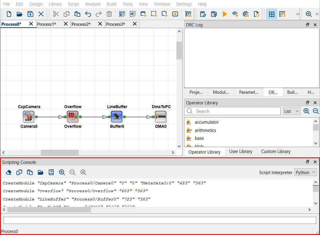 The VisualApplets Scripting Console | Basler